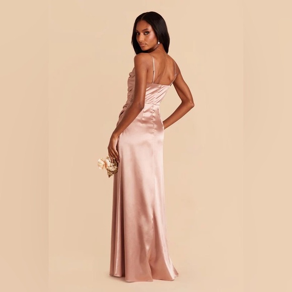 Birdy Grey | Dresses | Birdy Grey Lydia Dress Shiny Satin Rose Gold ...
